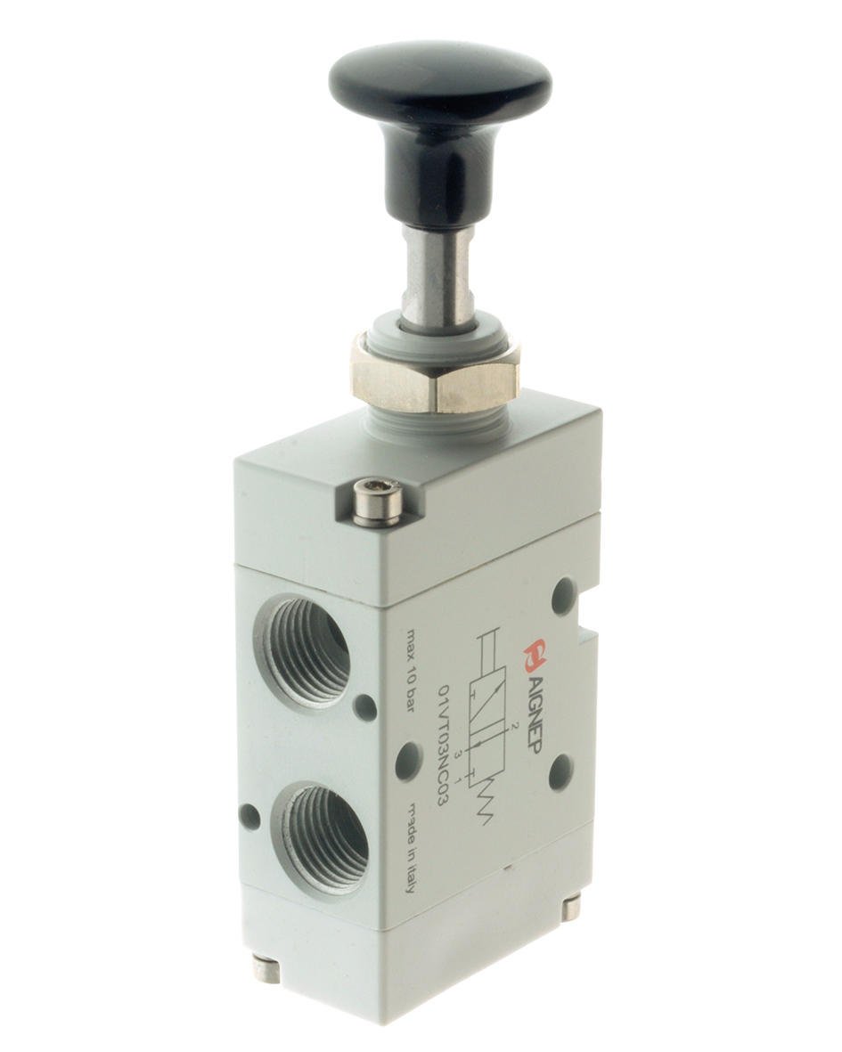 Jaotur 3/2, NC, 1/4, Surunupuga, monostabiilne, vedrutagastuv | Aircom